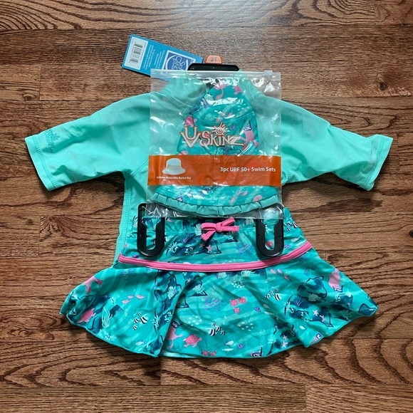 Uv Skinz | Swim | Nwt Uv Skinz 3 Piece Upf 5 Swim Set | Poshmark